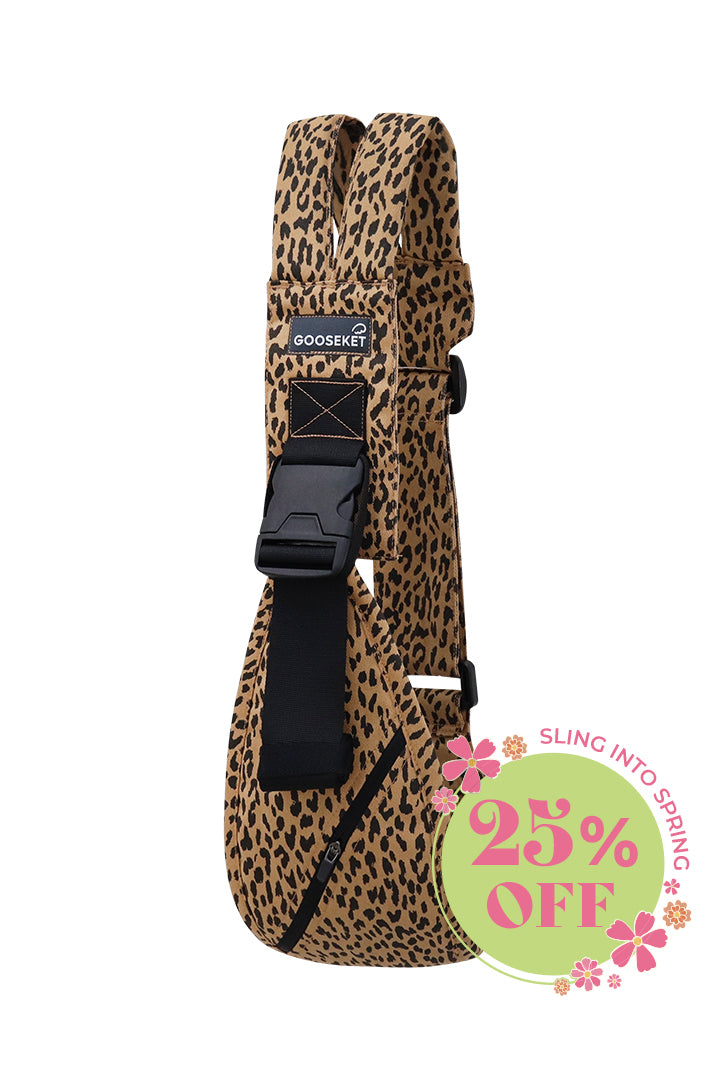 GOOSEKET Toddler Sling Brown Leopard